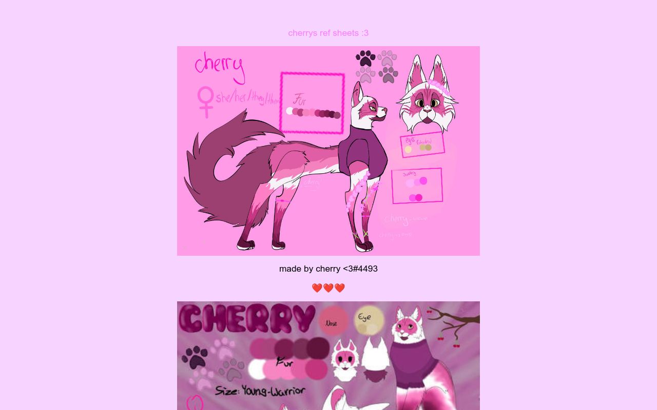 cherry ref sheets
